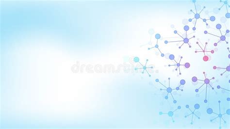 Colorful Molecules Background Dna Helix Dna Strand Dna Test Molecule Or Atom Neurons Stock