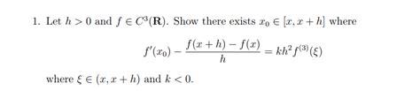 Solved Let H And FC R Show There Exists X X X H Chegg Com