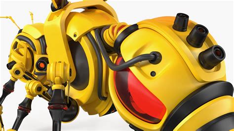Robot Bee Yellow Rigged For Cinema 4d 3d Model 79 C4d Free3d