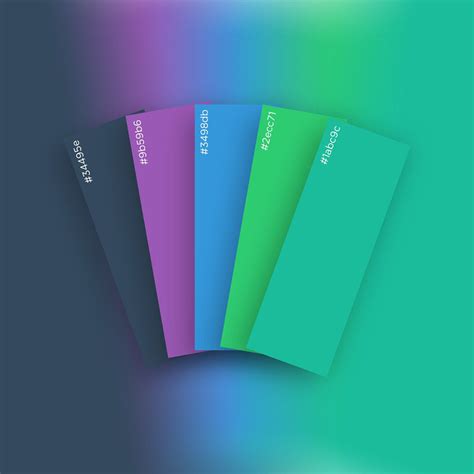 Free Flat And Minimal Palette On Behance Flat Color Palette Colour
