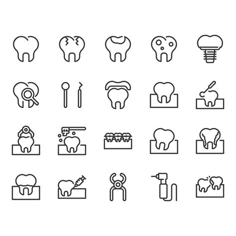 Dental Icon Set 683984 Vector Art At Vecteezy