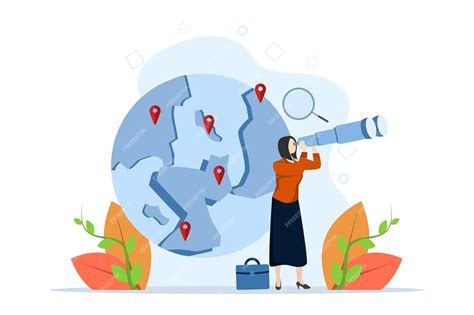 Premium Vector Geolocation Or Gps Navigation Concept With Woman Searching And Marking Places