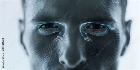 Detecting Deepfakes How Facial Recognition Technology Analyzes Digital Facial Features Concept