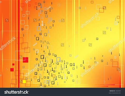 Computer Generated Digital Binary Code Technology Stock Illustration