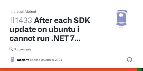 After Each Sdk Update On Ubuntu I Cannot Run Net 7 Solutions · Issue