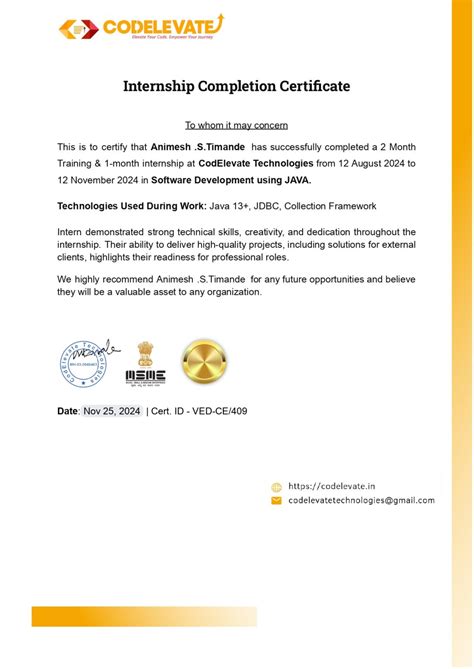 Softwaredevelopment Java Internship Coding Techskills Learningjourney Animesh Timande