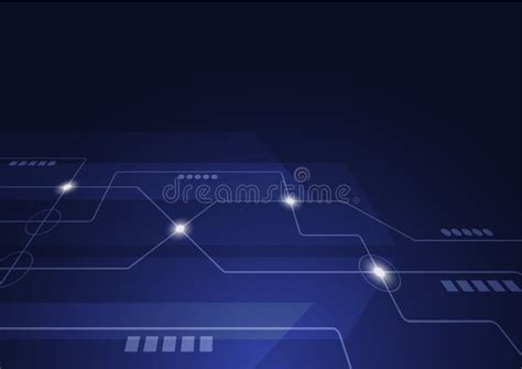 Abstract Geometric Connect Lines And Dotssimple Technology Graphic