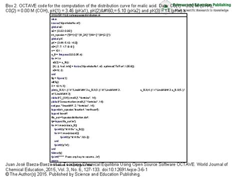 Box 2 Octave Code For The Computation Of