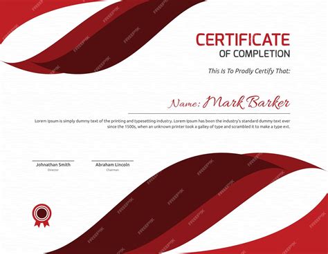 Premium Vector Certificate Template