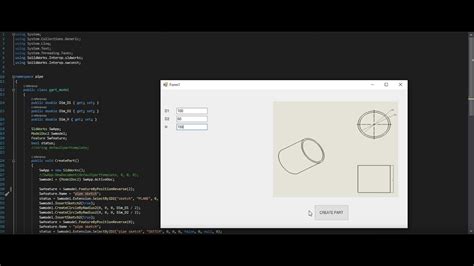 Solidworks Api C Part 1 Extrude Youtube