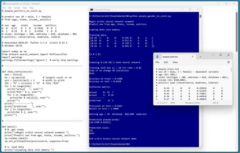 People Gender Scikit Nn Demo James D Mccaffrey