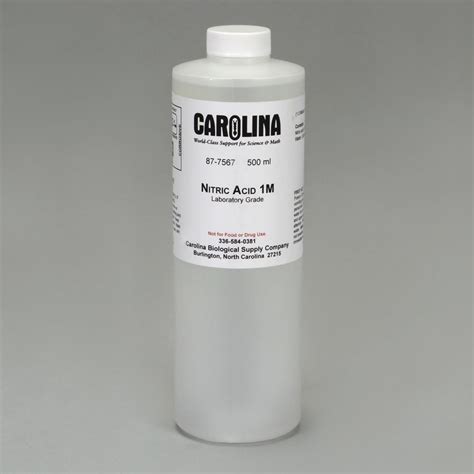 Nitric Acid 1 M 4 Vv Laboratory Grade 500 Ml Carolina