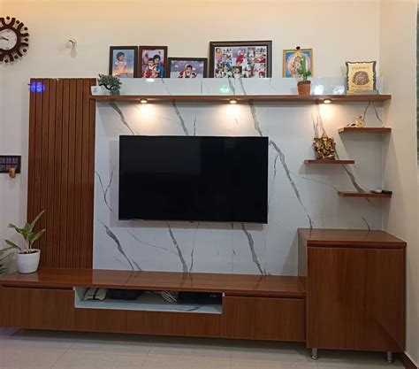 40 Inch Sheesham Wood Tv Wall Unit Laminate Finish At ₹ 1300sq Ft In