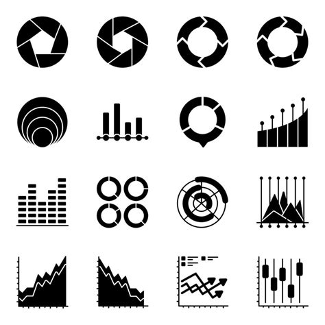 Pack Of Graphs Flat Icons 13977580 Vector Art At Vecteezy