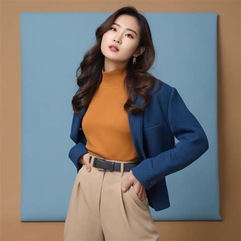 Premium Ai Image A Potrait Of Beautiful Chinese Girl Fashionable Style