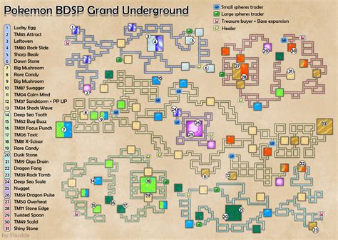 Pokemon Bdsp Grand Underground Map By Skudde On Deviantart