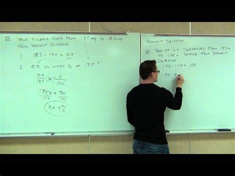 Free Video Prealgebra Finding Percent Increase And Percent Decrease