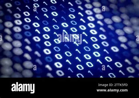 Technology Blue Background With Animated Strokes Of Binary Code On