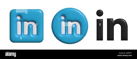 Linkedin Logo Linkedin 3d Logo Icon 3d Vector Stock Vector Image