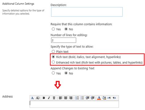 Sharepoint Online Font Options In Multi Lines Of Text Fields
