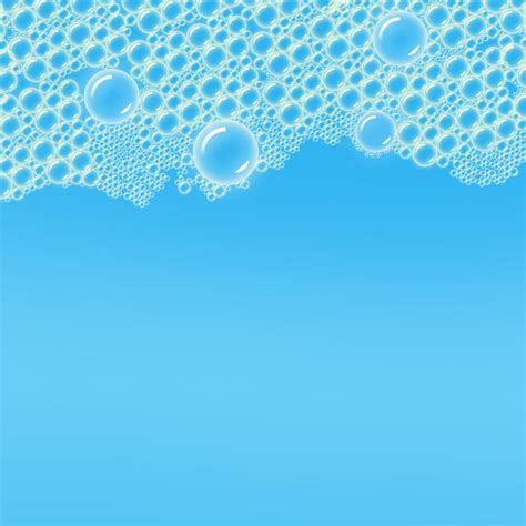 Soap Bubble Foam With Blue Pastel Background Care Soap Fresh Background Image And Wallpaper