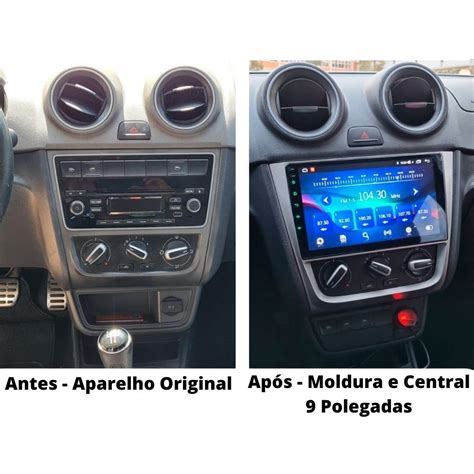 Moldura Multimídia 9 Polegadas Fiamon Para Vw Gol G6 Voyage E Saveiro Instalação Fácil E