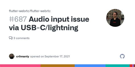Audio Input Issue Via Usb C Lightning · Issue 687 · Flutter Webrtc