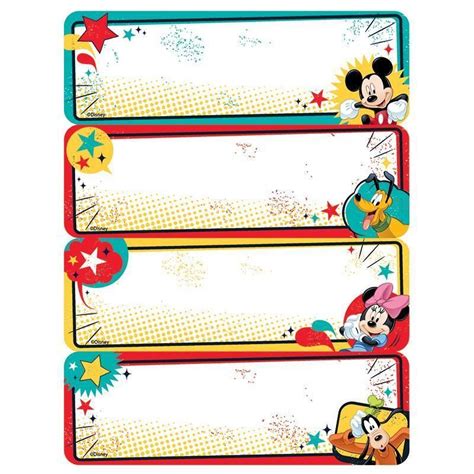 Etiquetas Para Cuadernos De Mickey Mouse