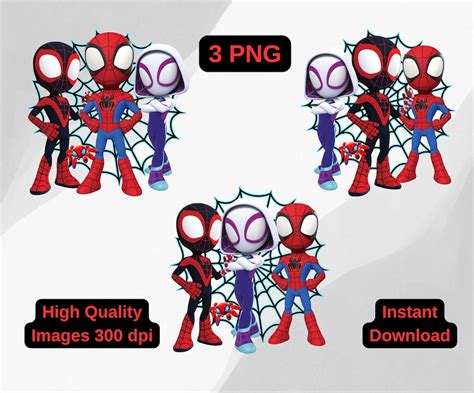 Spidey And His Amazing Friends Birthday Png Spidey Png Instant Download Spiderman Birthday