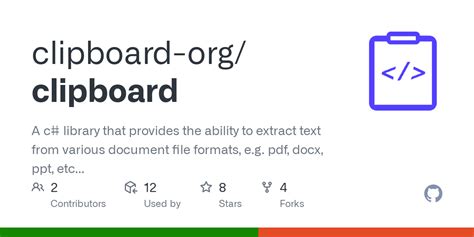 GitHub Clipboard Org Clipboard A C Library That Provides The Ability To Extract Text From
