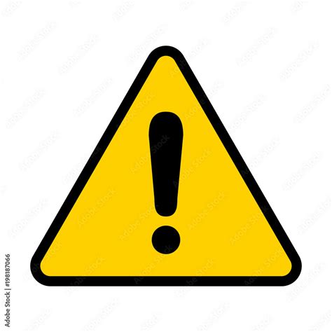 Attention Icon Warning Sign Exclamation Point Vector Illustration เวกเตอร์สต็อก Adobe Stock