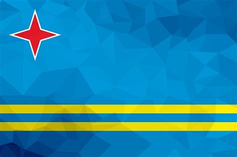 아루바 다각형 플래그입니다 모자이크 현대 배경입니다 기하학적 디자인 0명에 대한 스톡 벡터 아트 및 기타 이미지 0명 3차원 형태 Aruba Flag Istock