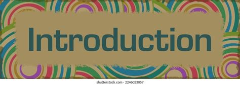 Introduction Text Written Over Colorful Background Stock Illustration