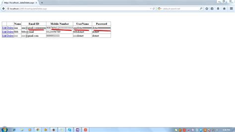 Insertupdatedelete In Gridview Using Aspnet C ~ Screenshotsdrizzles