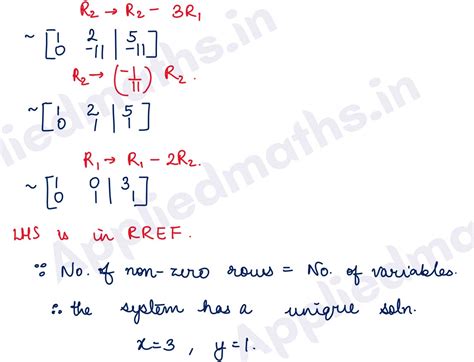 Q1 Use Row Reduction Method To Solve The Following System Of Equations