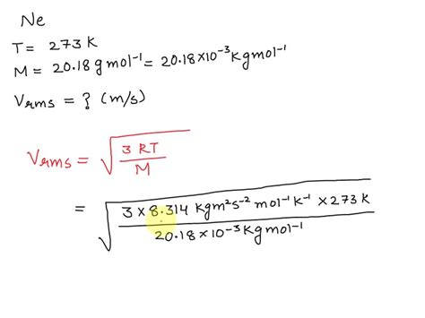 Solved Assume Ideal Gas Behavior And Calculate The Root Mean Square
