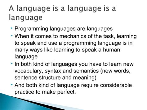 introduction programming languages ppt programming languages
