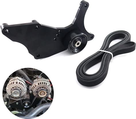 Rjsphh Ls Truck Dual Alternator Bracket Kit For Chevy Gm 1999 2013 4 8 5 3 6 0 6 2l