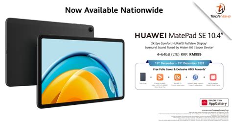 Huawei Matepad Se Inch Lte Malaysia Release Priced At Rm With Freebies Worth Up To