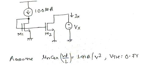 Solved By An Expert For The Circuit Shown Below Plot Ix As Vx ﻿varries