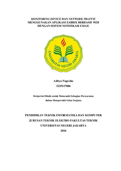 Pdf Monitoring Device Dan Network Traffic Menggunakan Aplikasi Zabbix Berbasis Web Dengan