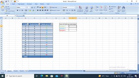 Count Colored Cells In Excel