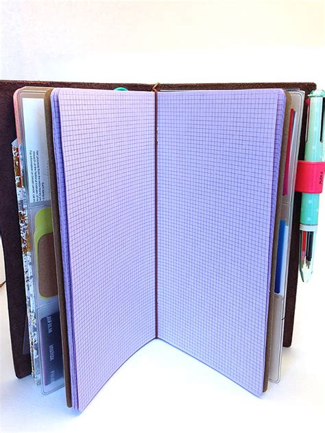TINY GRID Traveler S Notebook Insert Choice Of Colors Etsy