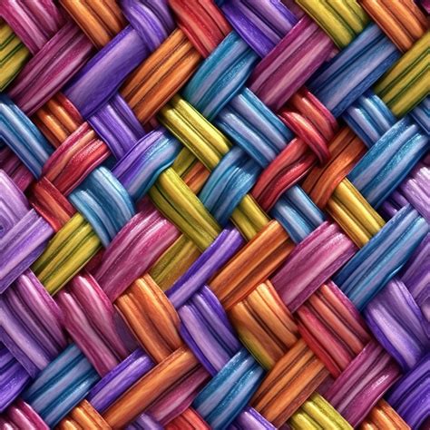 Premium Ai Image Macro Structure Of A Fabric Woven From Multicolored Threads Seamless