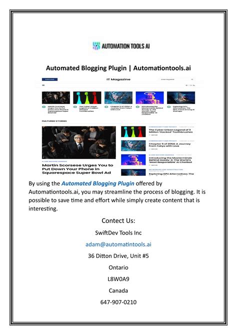 Ppt Automated Blogging Plugin Automationtools Powerpoint Presentation Id13975571