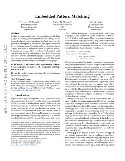 Pdf Embedded Pattern Matching