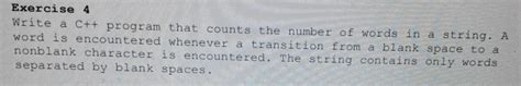 Solved Exercise 4 Write A C Program That Counts The Number