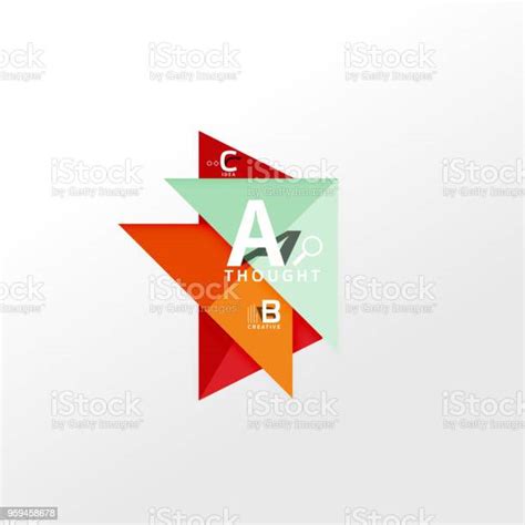 기하학적 Infographic 배너 색상 모양으로 만든 종이 정보 다이어그램 0명에 대한 스톡 벡터 아트 및 기타 이미지 0명 개념 그라데이션 Istock