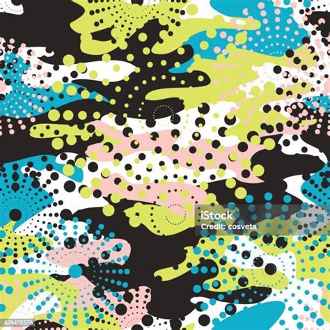 위장 및 하프톤 패턴 배경 원활 하 게 마스크 의류 인쇄 반복 Camo 벡터입니다 페인트 마스킹 추상적인 그림을 현혹 가리키기에 대한 스톡 벡터 아트 및 기타 이미지