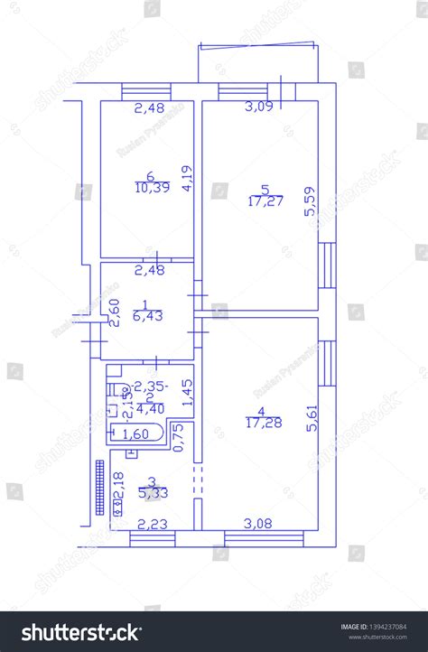 Set Blueprints Floor Plan Blueprints Floor Stock Illustration Shutterstock